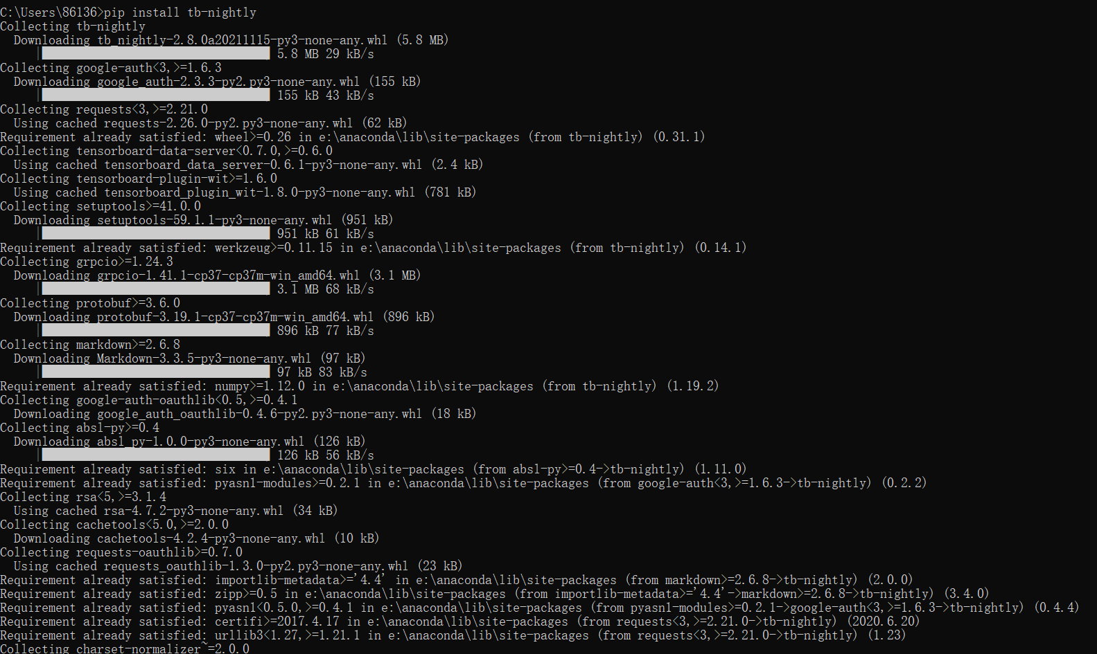 运行代码时出现ModuleNotFoundError: No module named ‘tensorboard‘解决方法_modulenotfounderror: no module ...