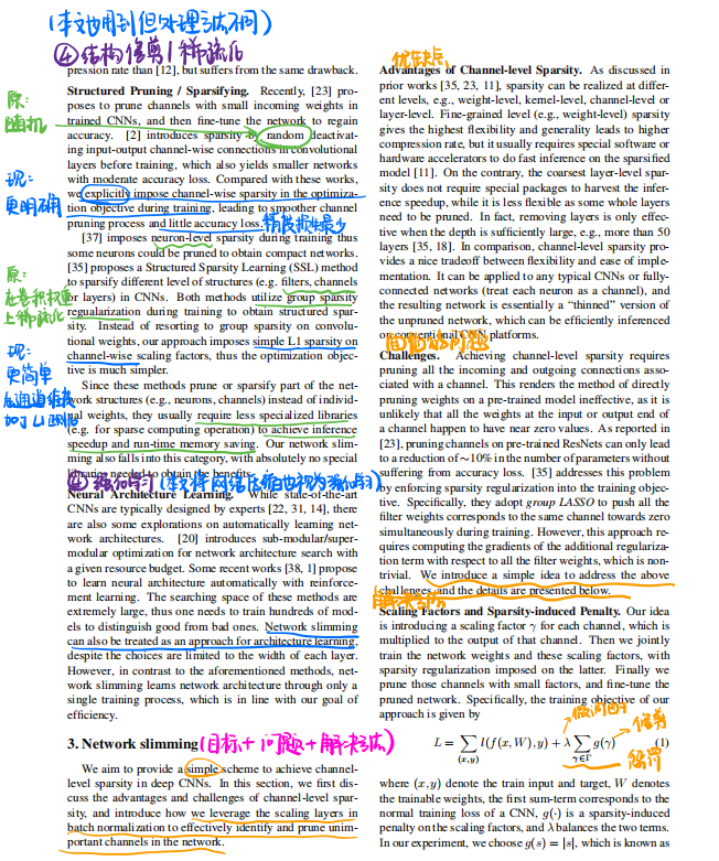 【论文精读1】基于BN的模型剪枝-Learning Efficient Convolution Networks through Network Slimming_bn层通道剪枝论文-CSDN博客