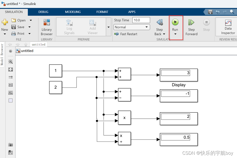 Simulink 0基础入门教程 P1 搭建自己的第一个模型_simulink建模0基础-CSDN博客