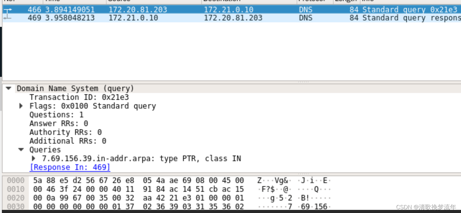 头歌 DNS协议分析 第5关：反向 DNS 解析_ip协议分析实验头歌-CSDN博客