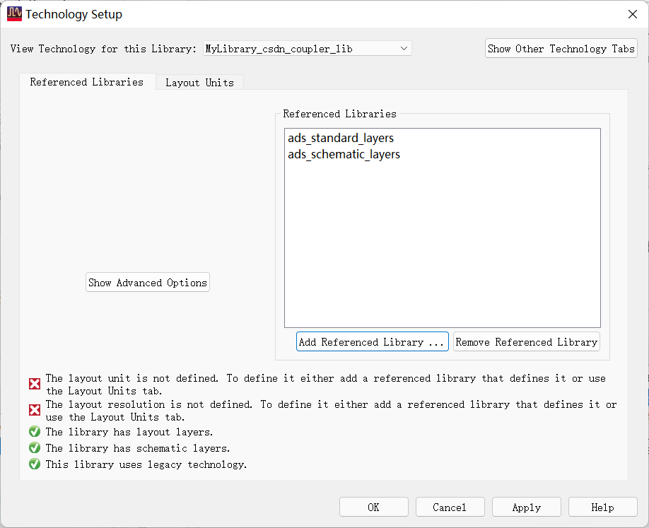 番外3：ADS生成版图报错解决方案_please use the technology dialog to complete the l-CSDN博客