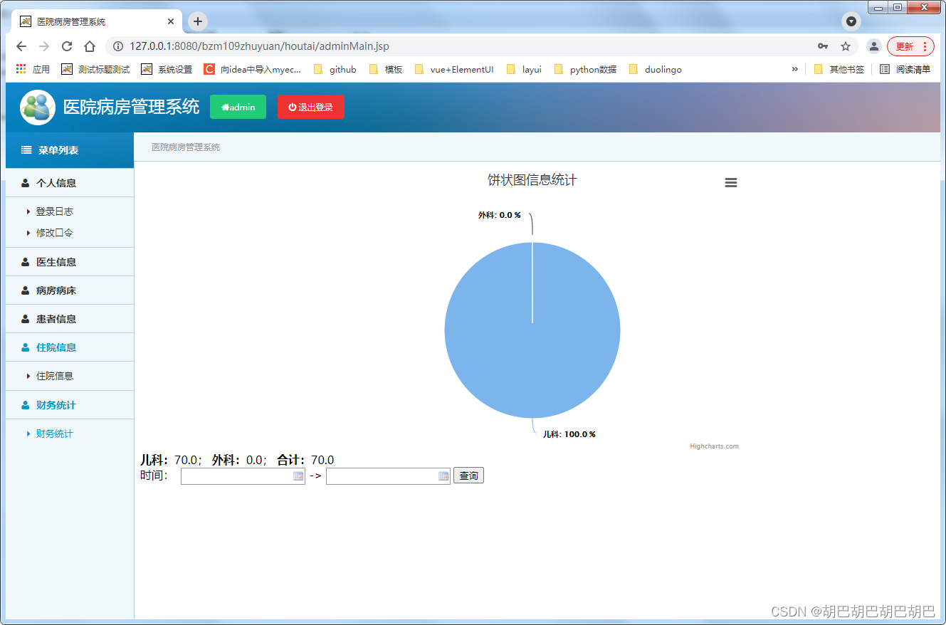 基于java的医院病房管理系统医院管理系统java Csdn博客