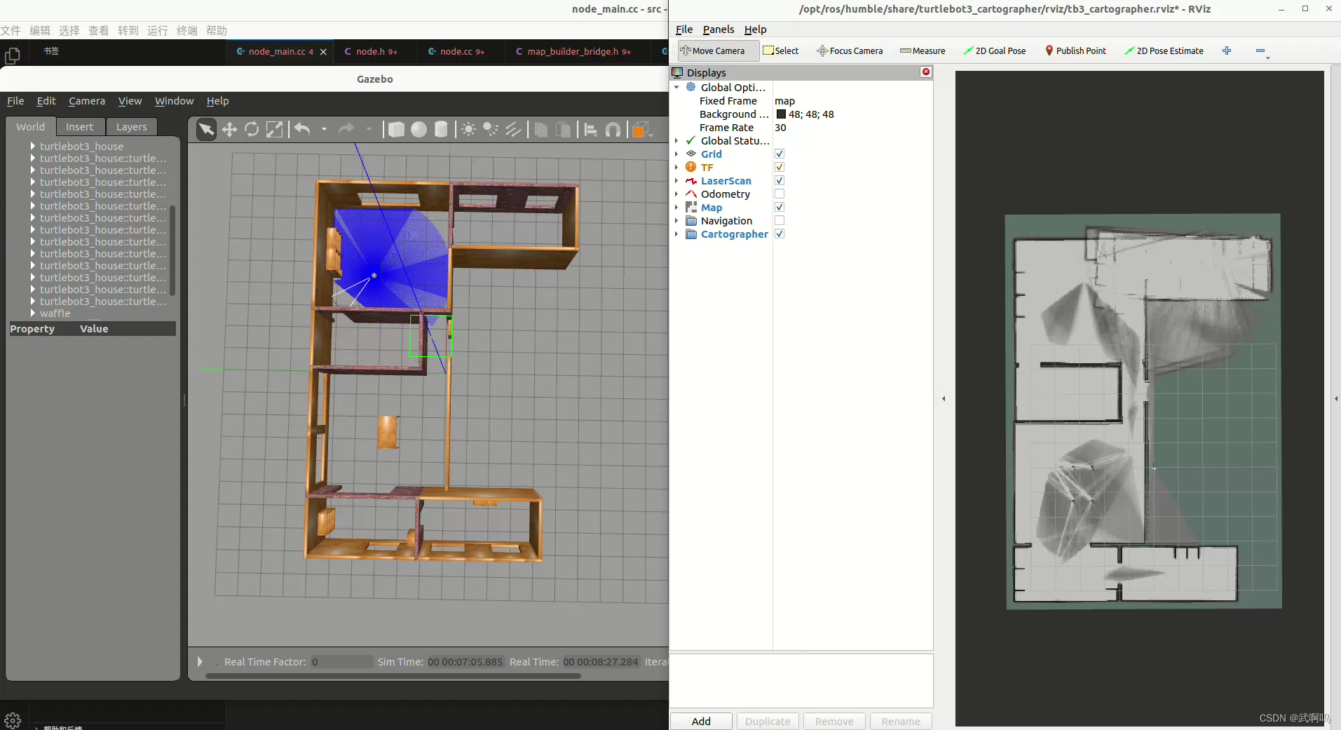 ROS2+TurtleBot3+Cartographer+Nav2建图保存_cartographer 如何保存pbstream ros2-CSDN博客