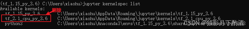 jupyter notebook 添加、查看以及删除kernel的方法_jupyter 查看ipykernel-CSDN博客