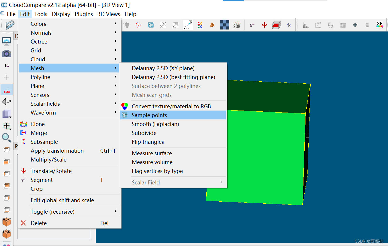 CloudCompare教程01：生成常见几何点云-CSDN博客