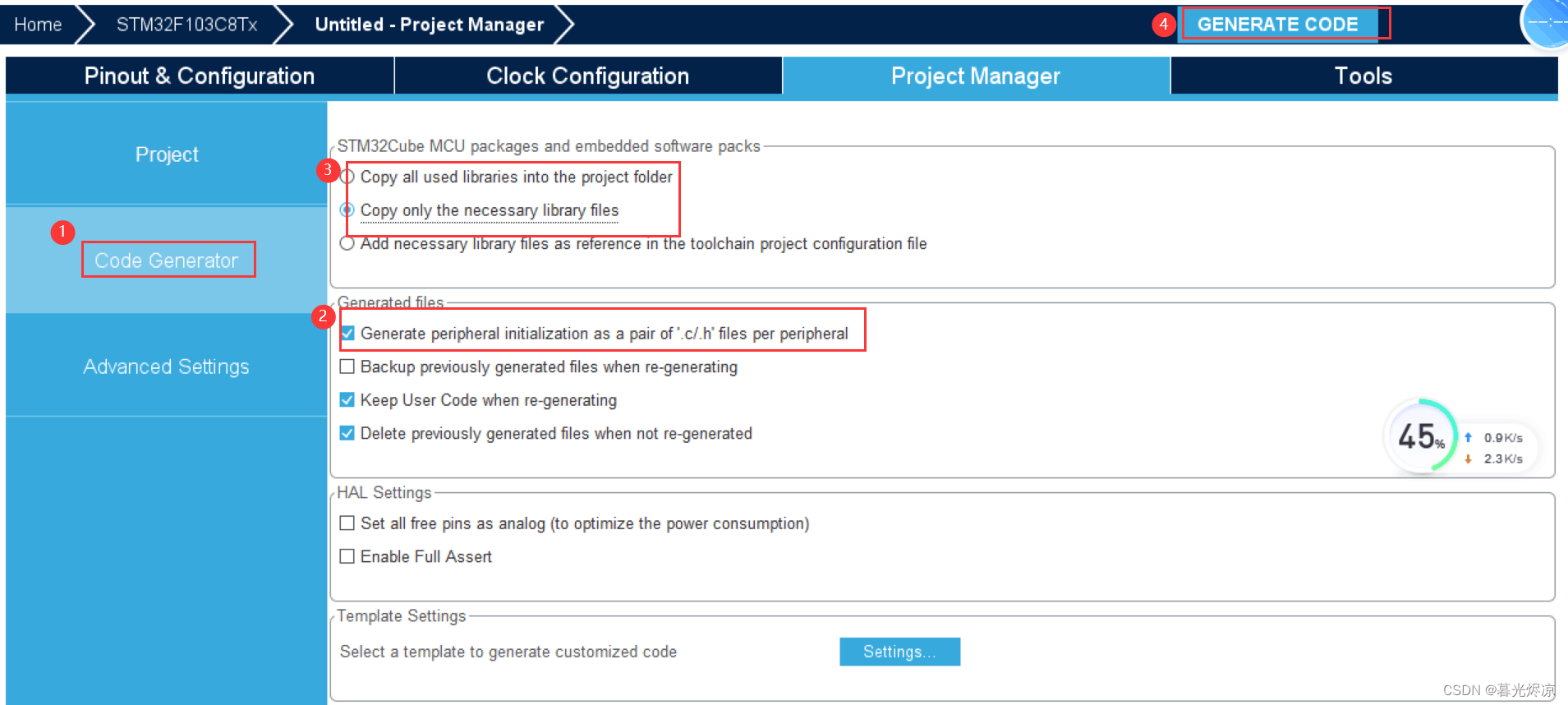 使用TIM3和TIM4，实现2个 LED呼吸灯的效果_pwm tim4_暮光烬凉的博客-CSDN博客