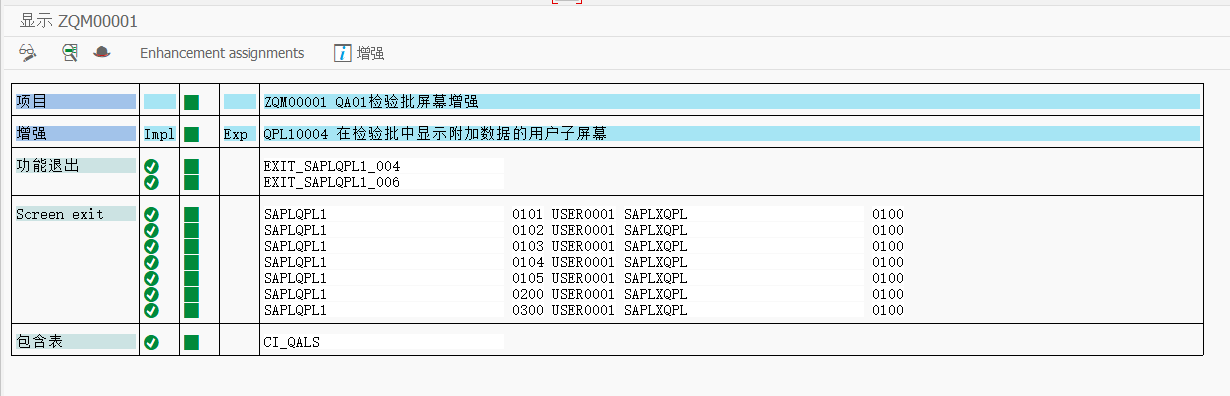 SAP ABAP QA01屏幕增强 SMOD QPL10004_sap qa01保存增强-CSDN博客
