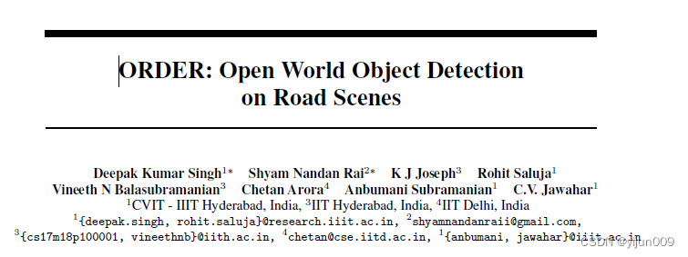 ORDER: OpenWorld Object Detection on Road Scenes_open world object ...