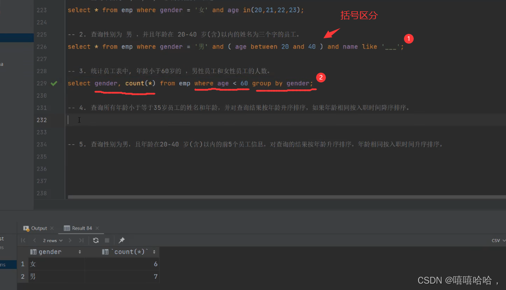 21 基础 Sql Dql 案例练习 Csdn博客