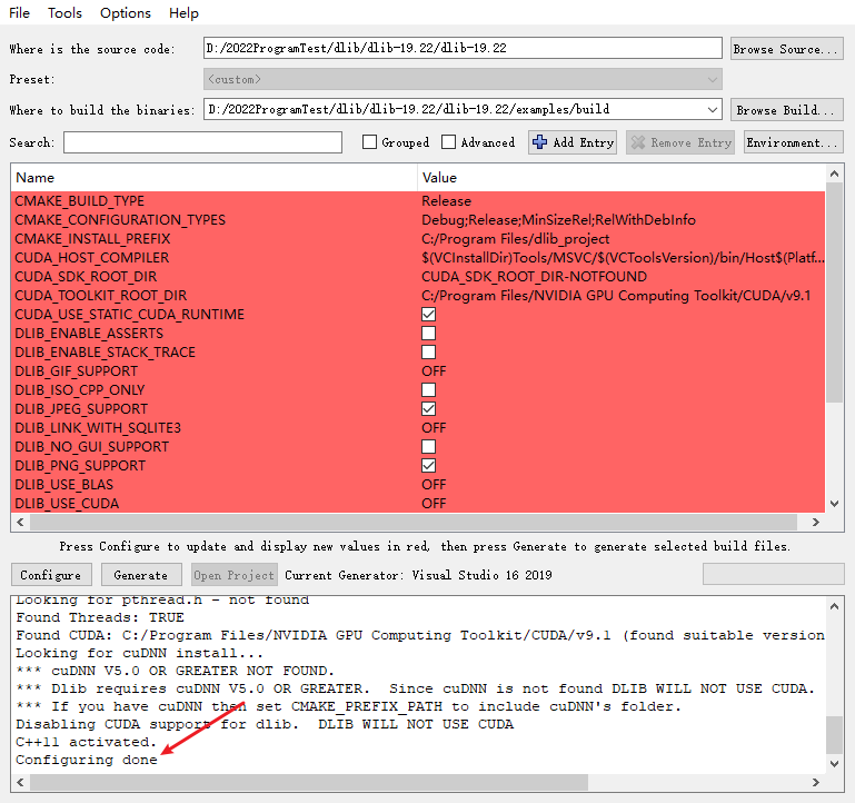 dlib+VS2019生成踩坑记录（Windows10环境）_cmake error: error: generator platform: x64 does n-CSDN博客