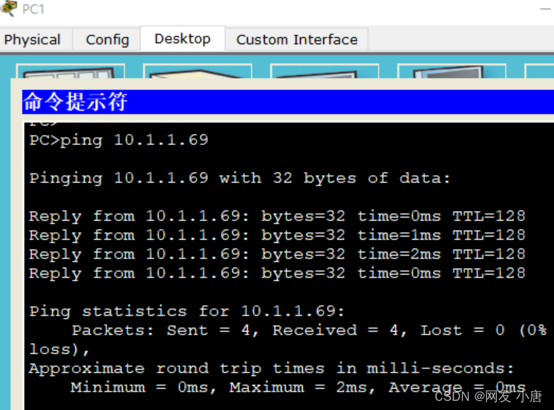 《计算机网络》实验 VLAN 间路由配置_vlan间路由实验-CSDN博客