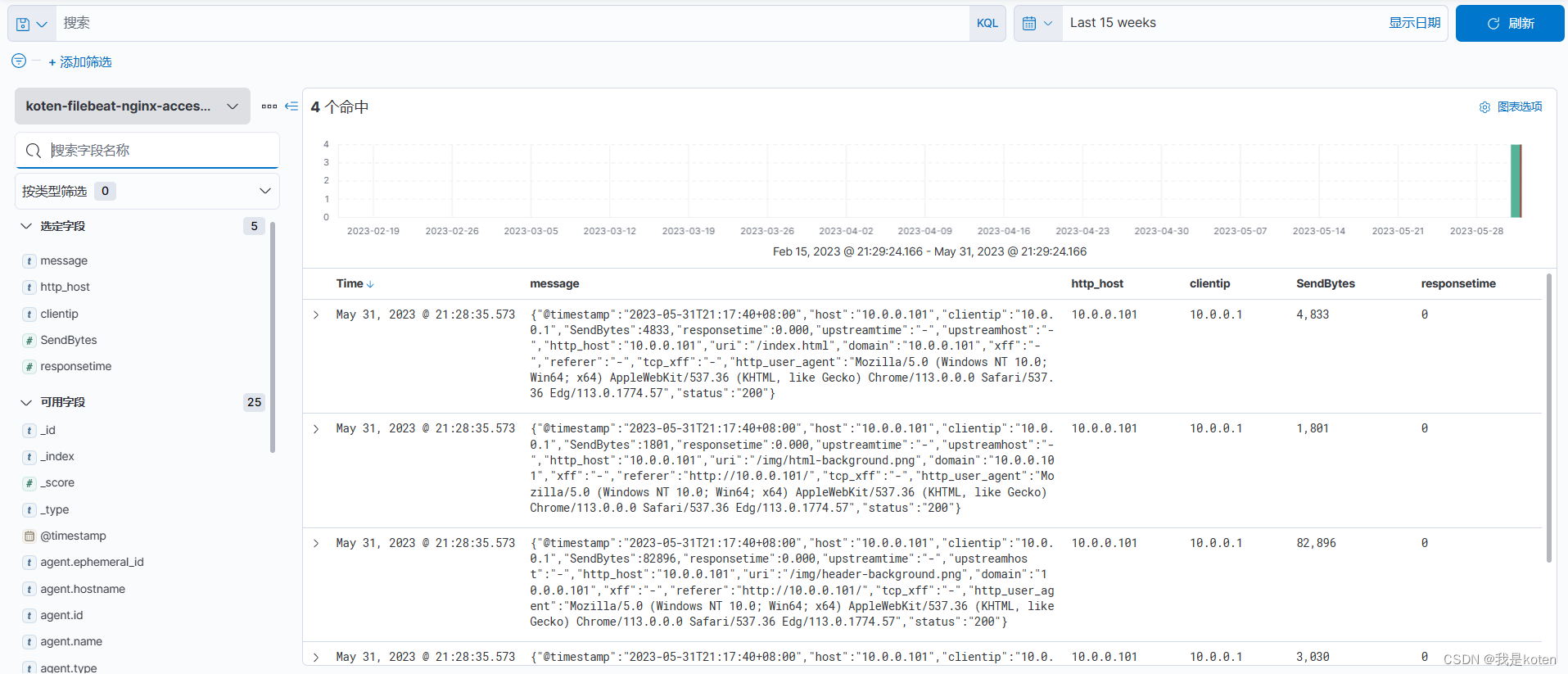 【运维知识大神篇】超详细的ELFK日志分析教程7（filebeat常用模块+filebeat采集固定格式日志+自定义日志格式写入ES+EFK ...