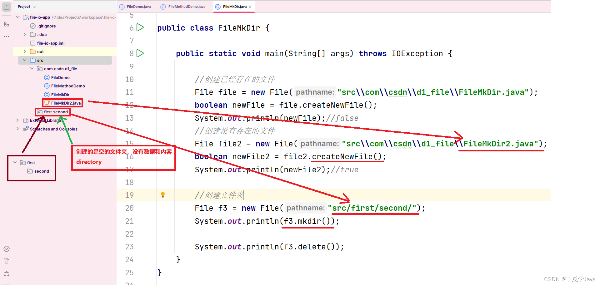 File类常用方法（ public File[ ] listFiles（））获取当前目录下所有的一级文件对象到一个文件对象数组中去返回_使用 file 类的 listfiles()方法可以得到 ...