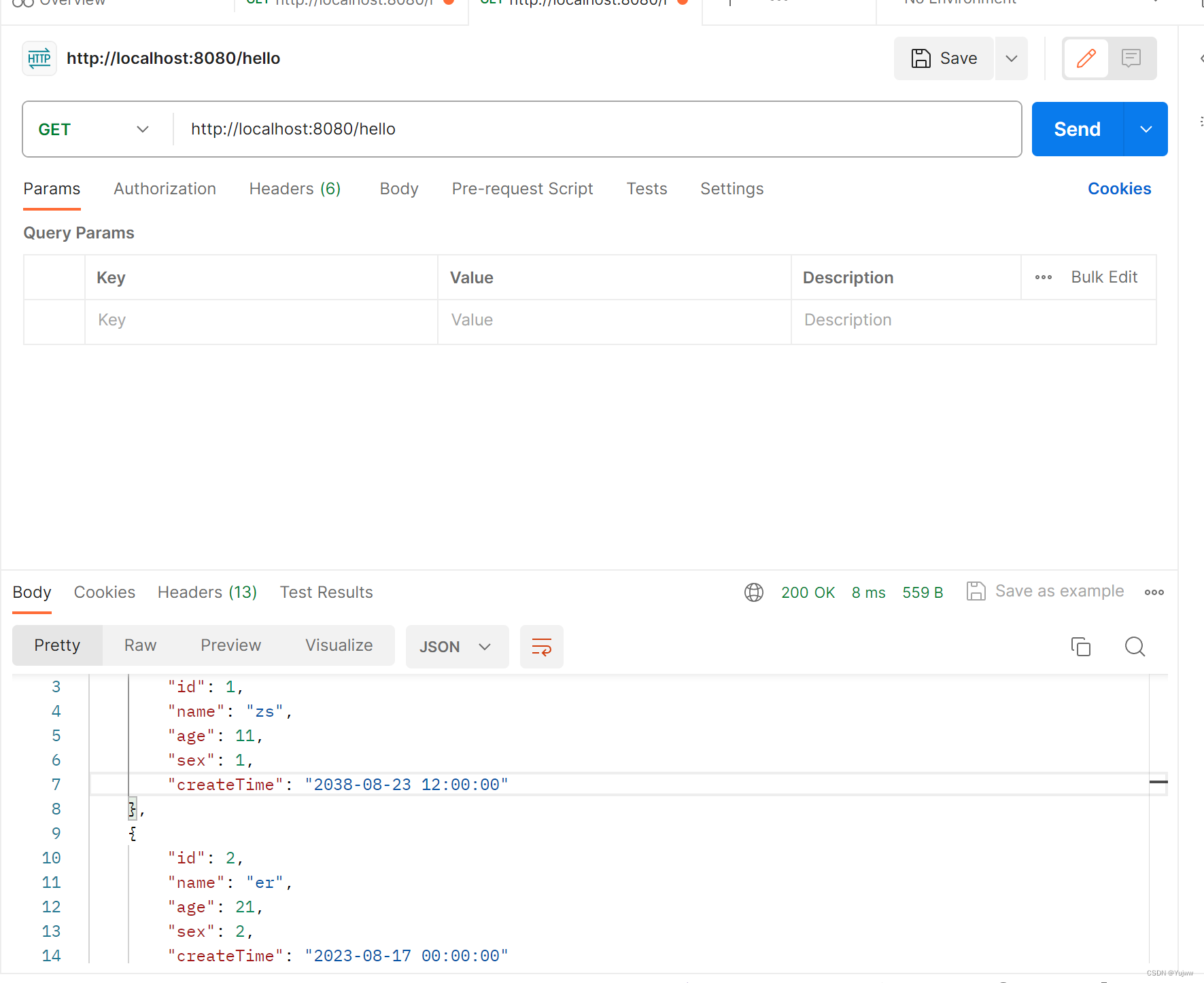 后端单表user 的CURD 功能代码和测试-CSDN博客