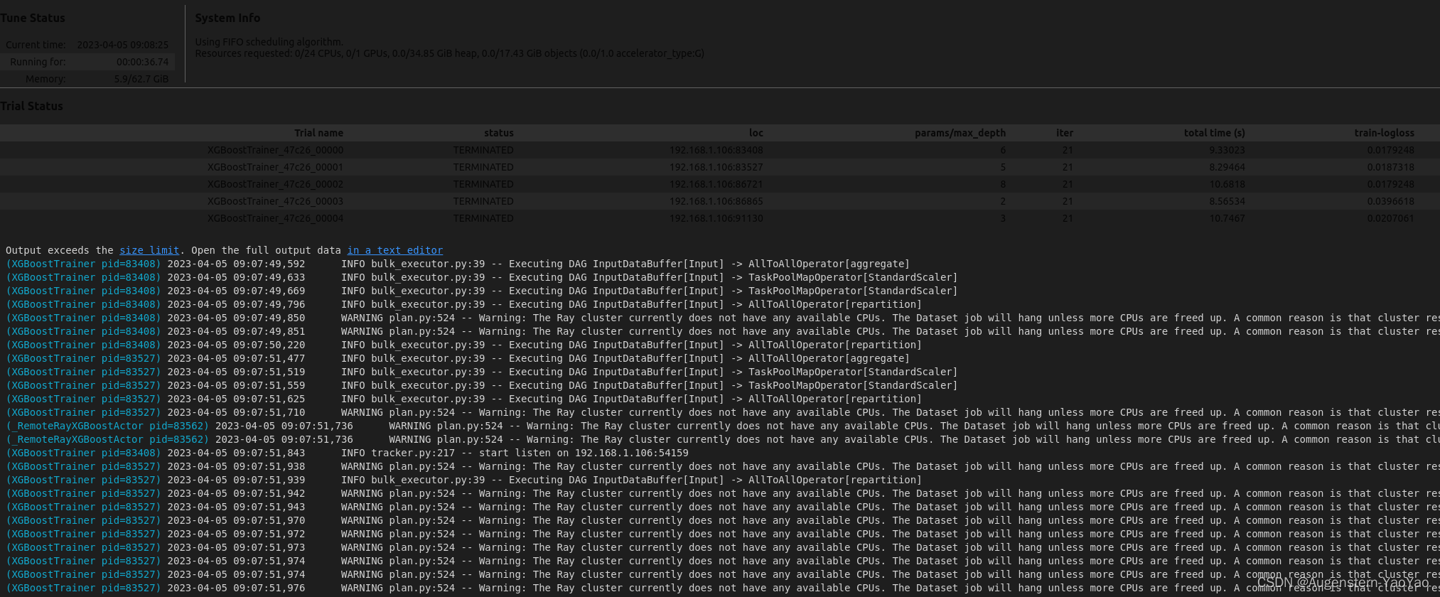 机器学习框架Ray -- 1.3 Ray Clusters与Ray AIR的基本使用-CSDN博客