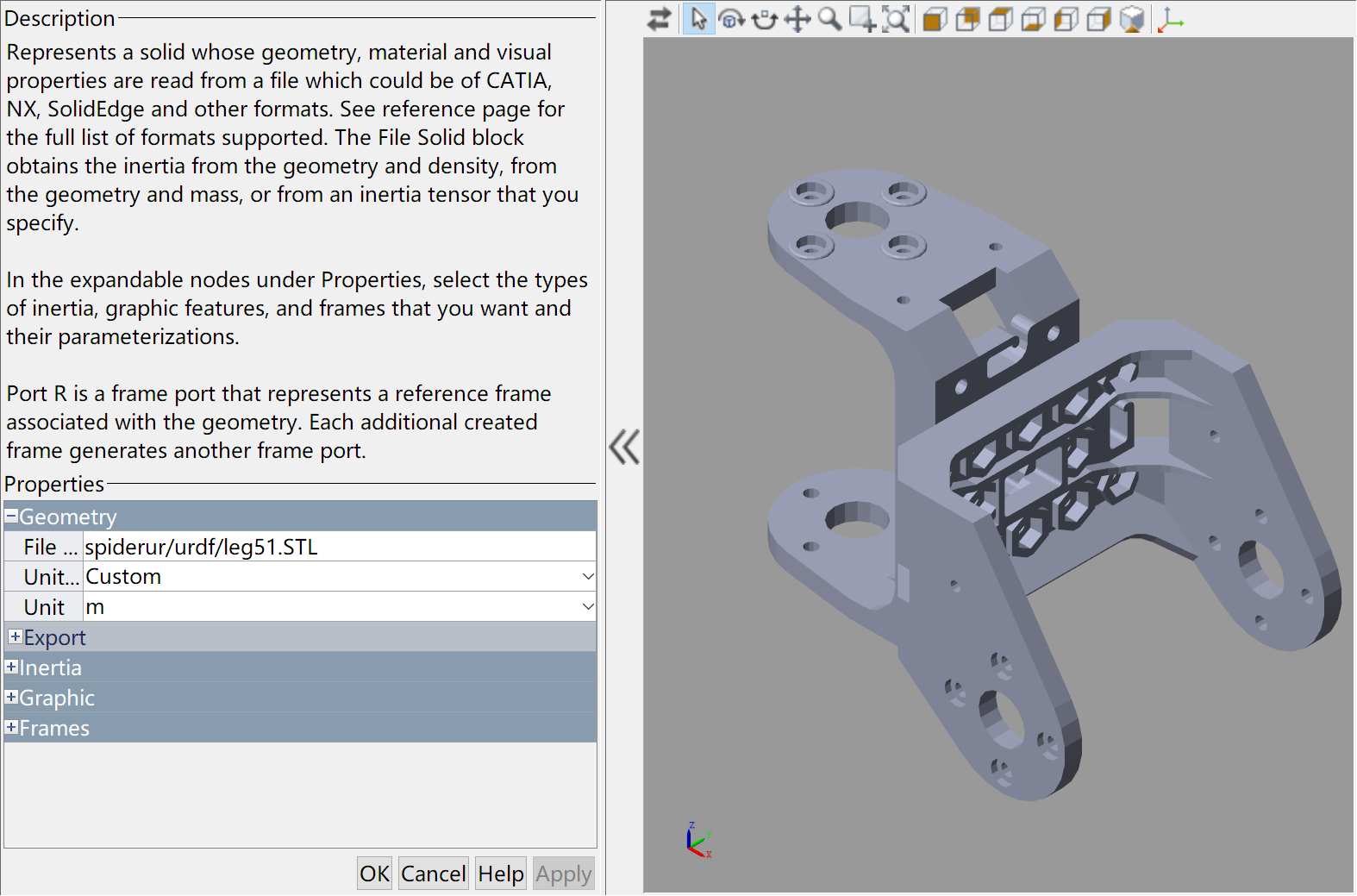 urdf导入matlab只有坐标系没有图像_matlab中导入urdf没有模型显示-CSDN博客