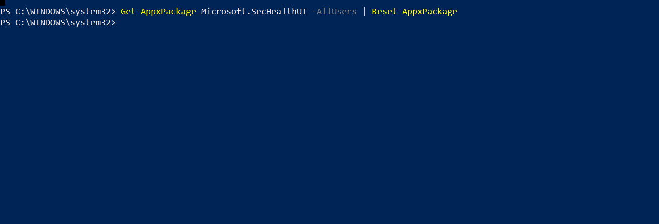 打不开windows安全中心_get-appxpackage microsoft.sechealthui -allusers | -CSDN博客