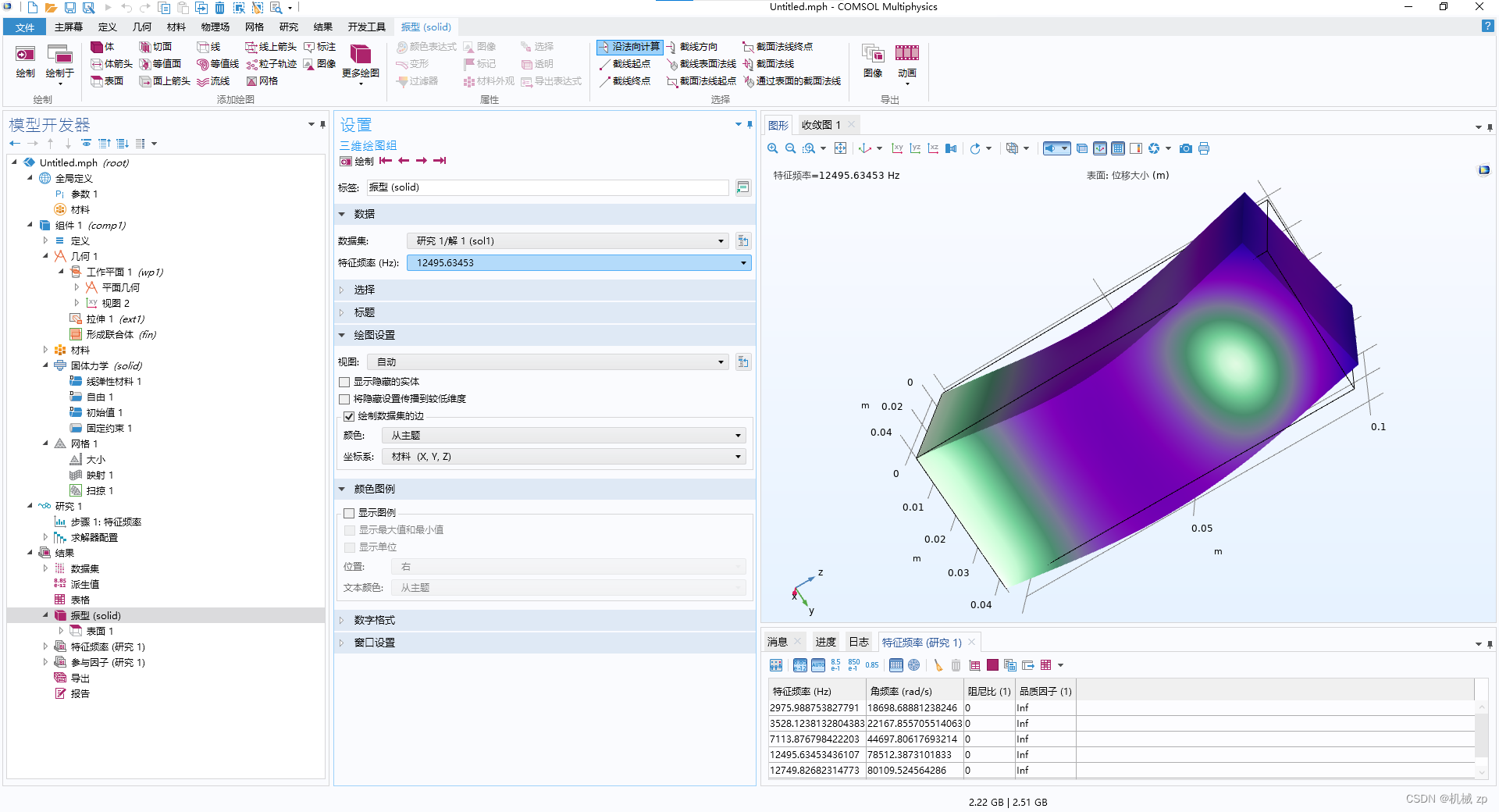 COMSOL 模态分析 （长方体为例）_comsol模态分析-CSDN博客