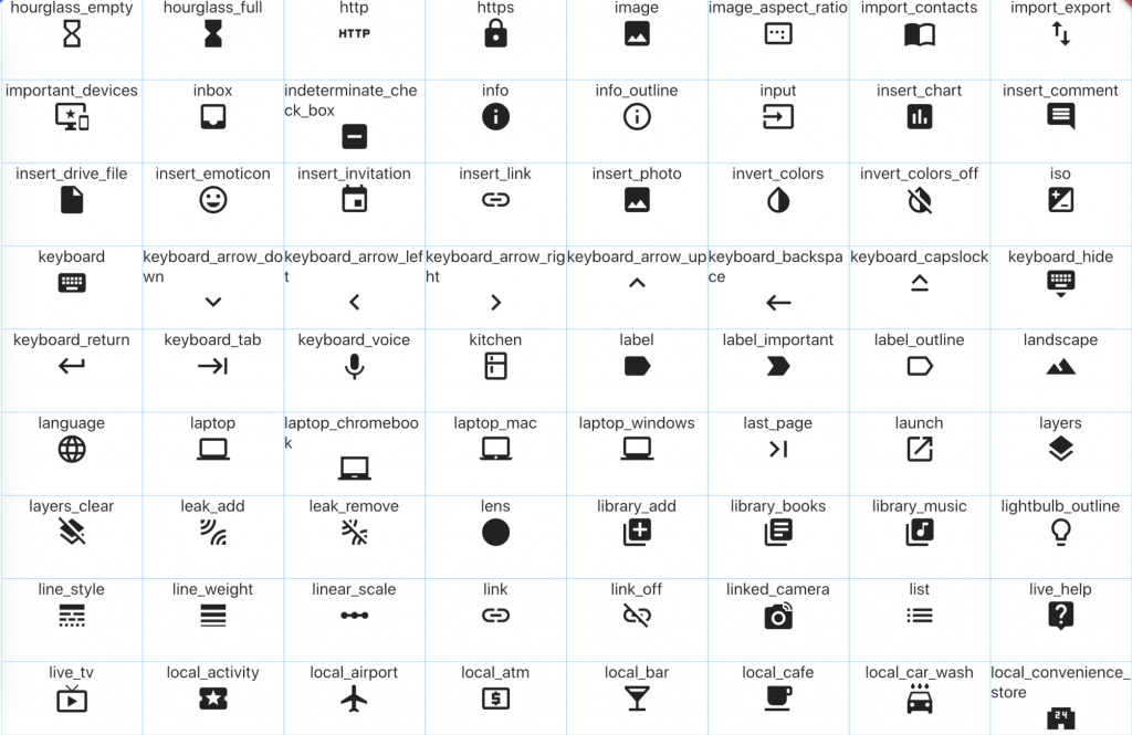 Flutter Icons 内置图标库，全套Material图标_flutter icons图标有哪些-CSDN博客