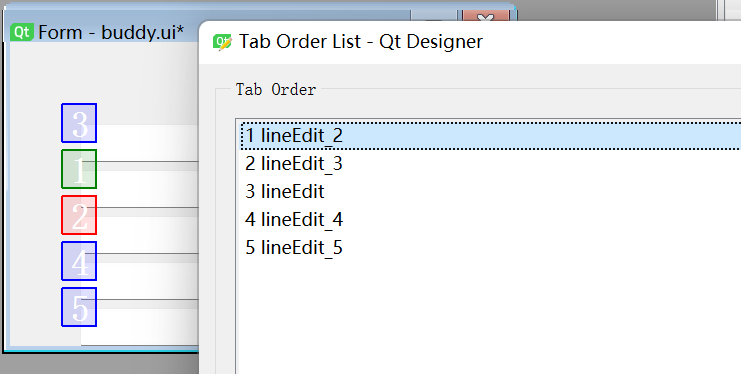 PyQt5设置控件的伙伴关系及修改控件的TAB顺序_pyqt如何按tab依次到达控件-CSDN博客