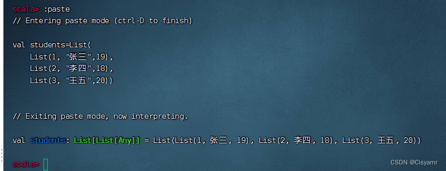 大数据学习笔记 16 Scala数据结构scala两个列表合并成二维列表 Csdn博客