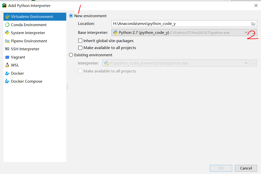 配置pycharm使用arcgis自带的python2.7解释器_如何使用arcgis自带的python2.7-CSDN博客