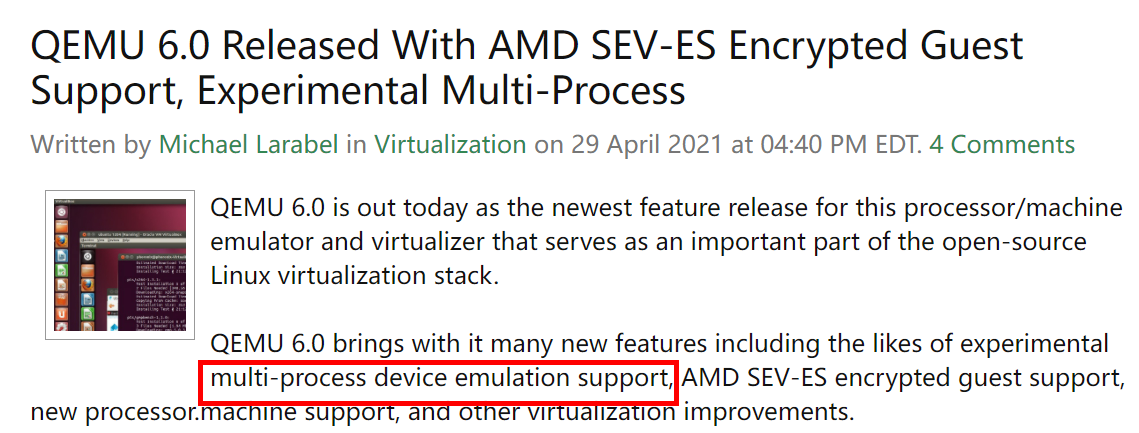 QEMU多进程(Multi-process QEMU)及vfio-user应用_qemu multiprocess-CSDN博客