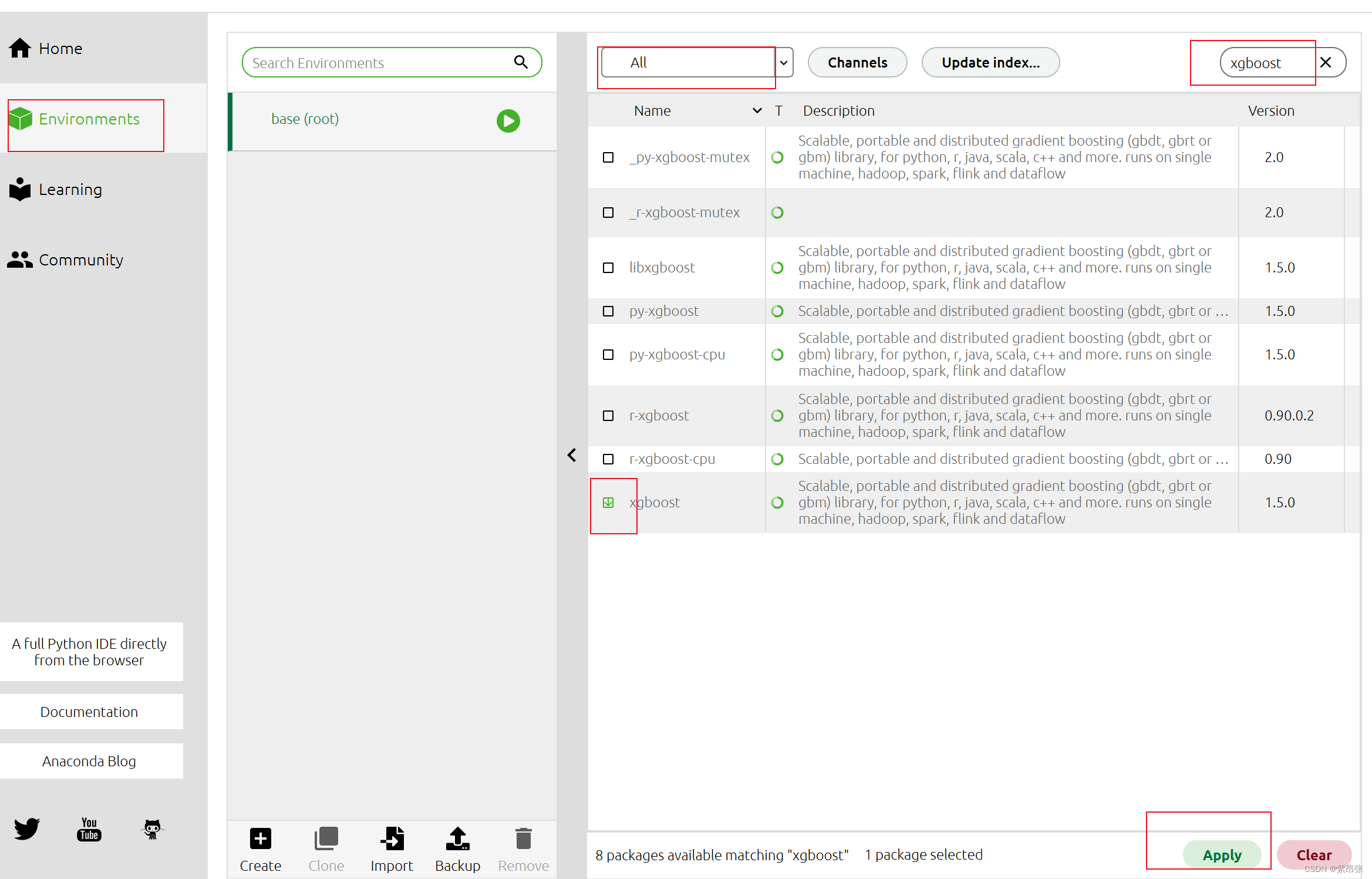 Anaconda：XGBoost的安装_anaconda安装制定版本的xgboost-CSDN博客