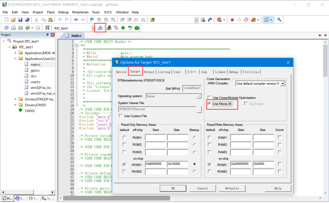 基于实时时钟RTC实现STM32F103C8的日历读取、设置和输出_1)通过stm32自带的实时时钟功能获取时间信息; (2)在oled显示屏上显示日期、时-CSDN博客