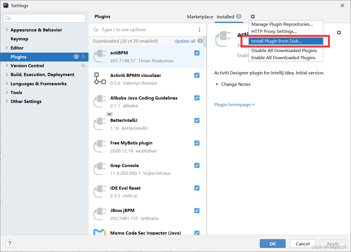 高版本IDEA导入actibpm插件_idea2023安装actibpm-CSDN博客