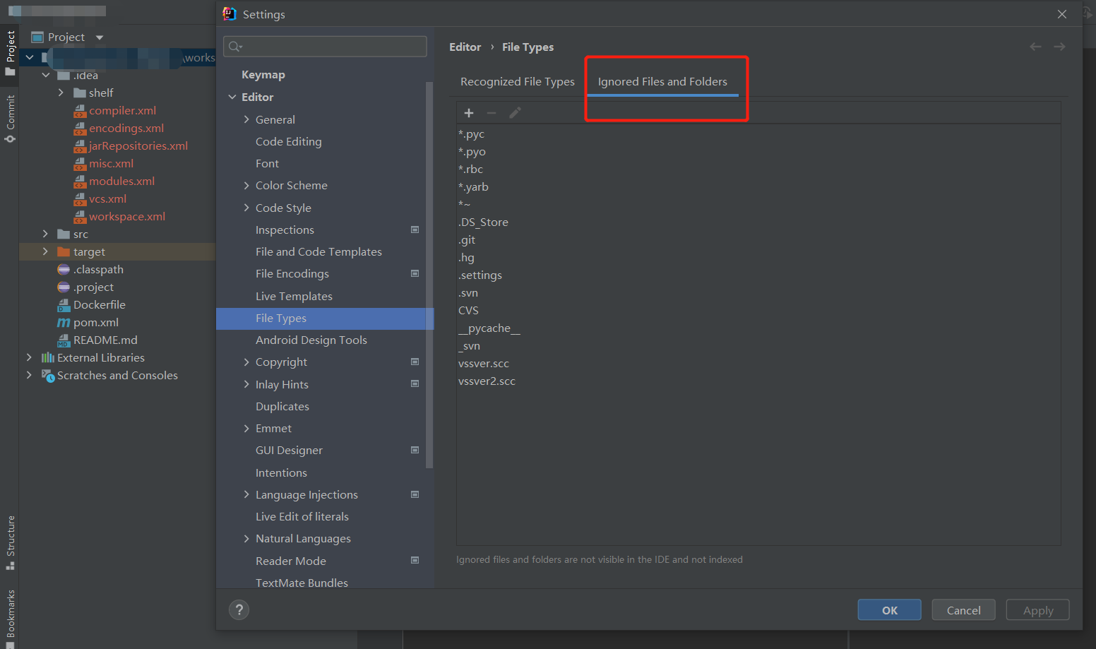 IDEA2021.3版本添加过滤文件或目录_ignored files and folders设置不生效-CSDN博客