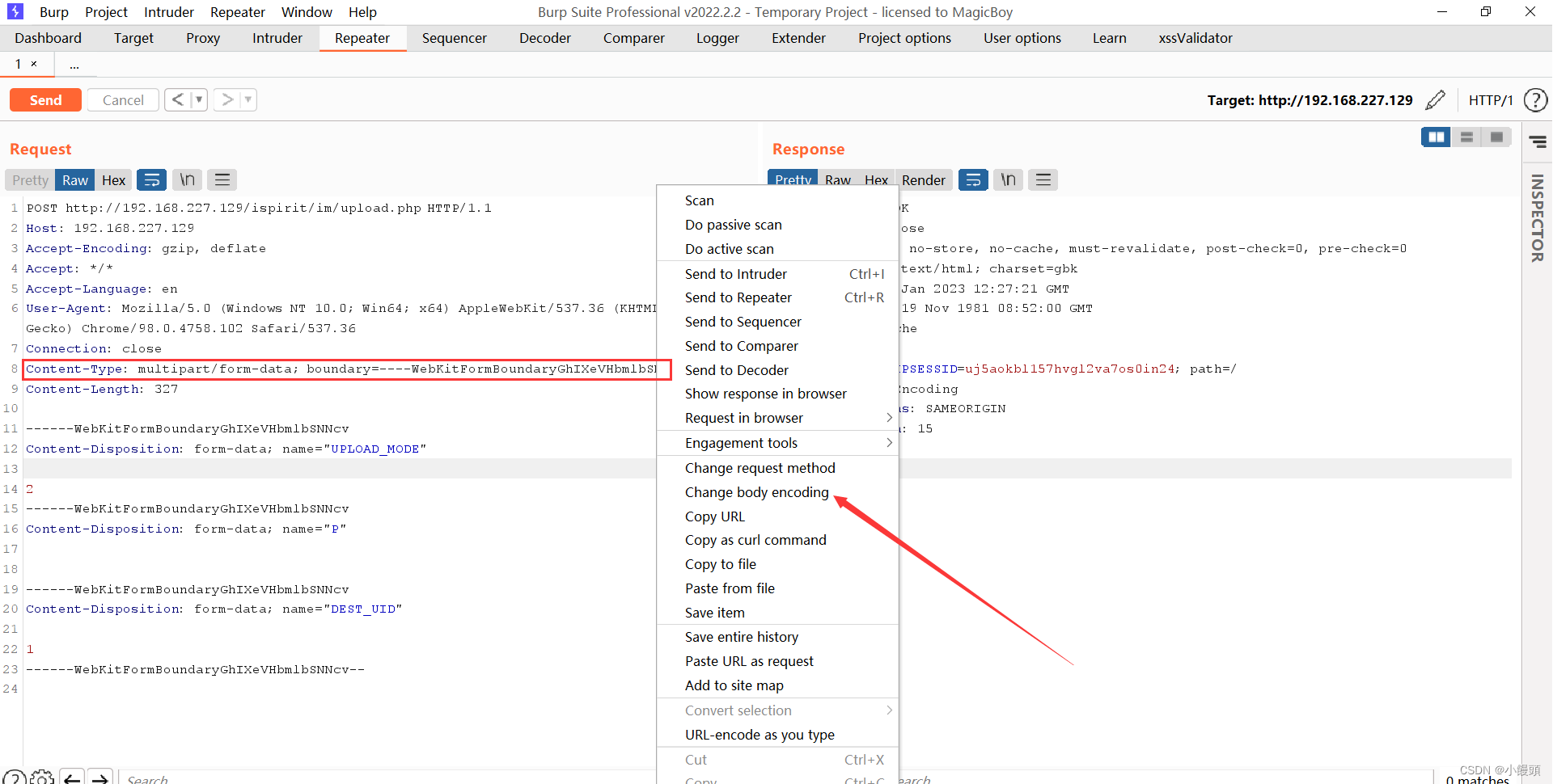 Construct the packets by using repeater module of Burpsuit | Network security_burpsuit构建一个信息的数据包 ...