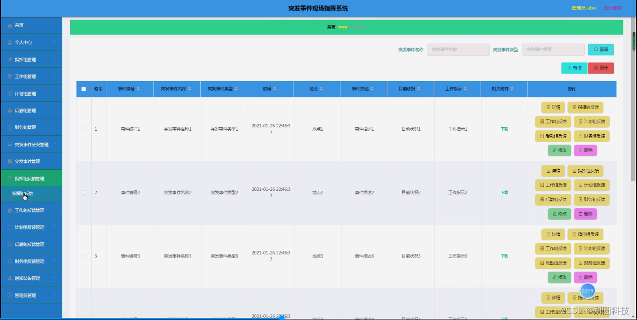 Java毕业设计突发事件现场指挥系统(附源码、数据库)突发事件数据库 Csdn博客