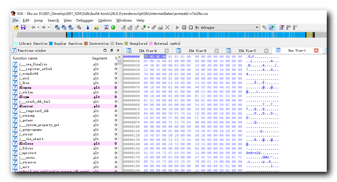 【Android 逆向】IDA 工具使用 ( 同步指定的 IDA View 视图 | Hex View 数据格式 | 过滤设置 )_ida view-a-CSDN博客