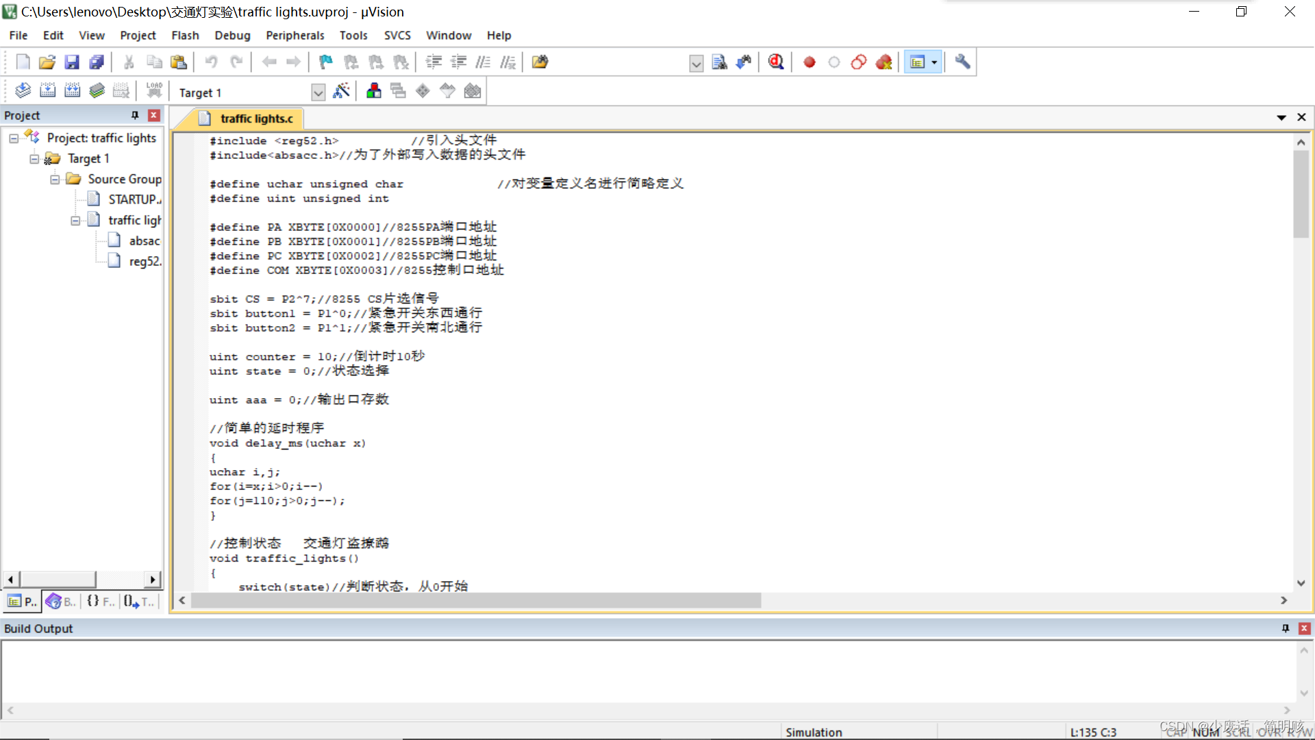 80C51控制8255实现交通灯模拟系统（详）_8255控制交通灯-CSDN博客