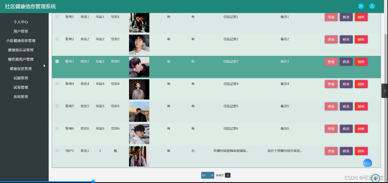 Java毕设项目社区健康信息管理系统（javavuemybatismavenmysql）javaweb社区健康管理系统搭建 Csdn博客