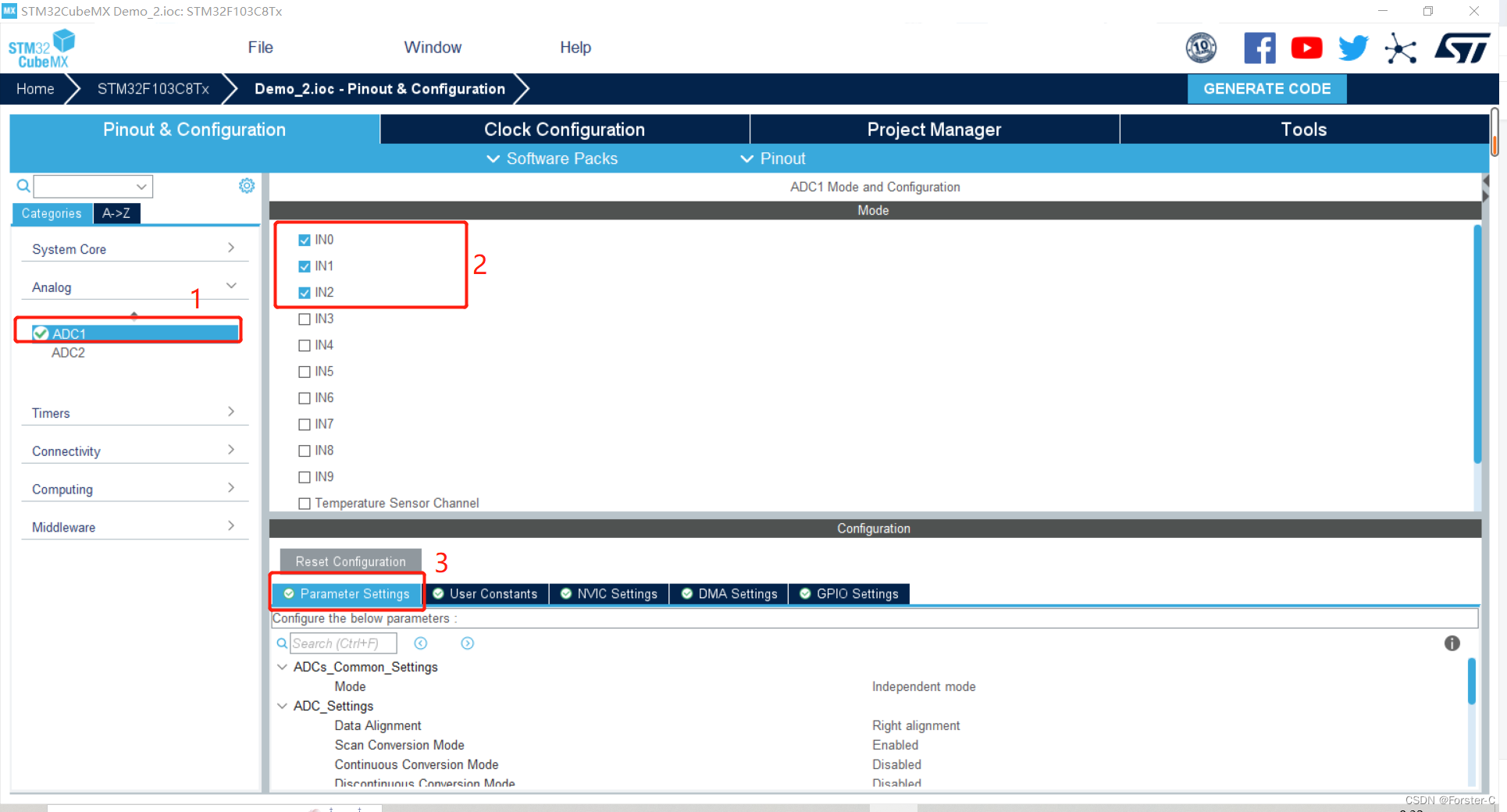 尝试使用CubeMX做stm32开发之十：ADC配置_cubemx adc配置-CSDN博客