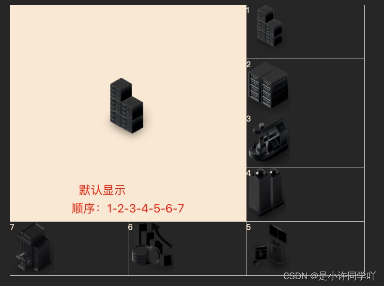 Vuejs实现循环轮播图(点击小图显示大图效果)vue点击图片弹出查看大图 Csdn博客