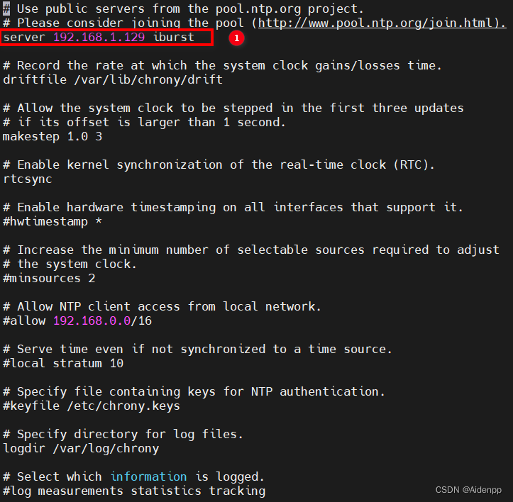 记录内网ntp服务端和客户端的配置(chronyd、ntpd)allow Ntp Client Access From Local