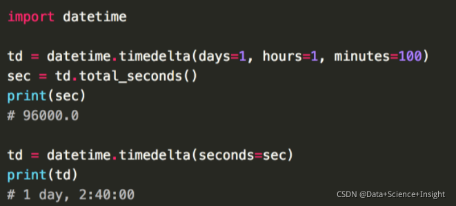 Python抽取timedelta中的天数、小时、分钟、秒钟信息python实用编程高效复用 Csdn专栏