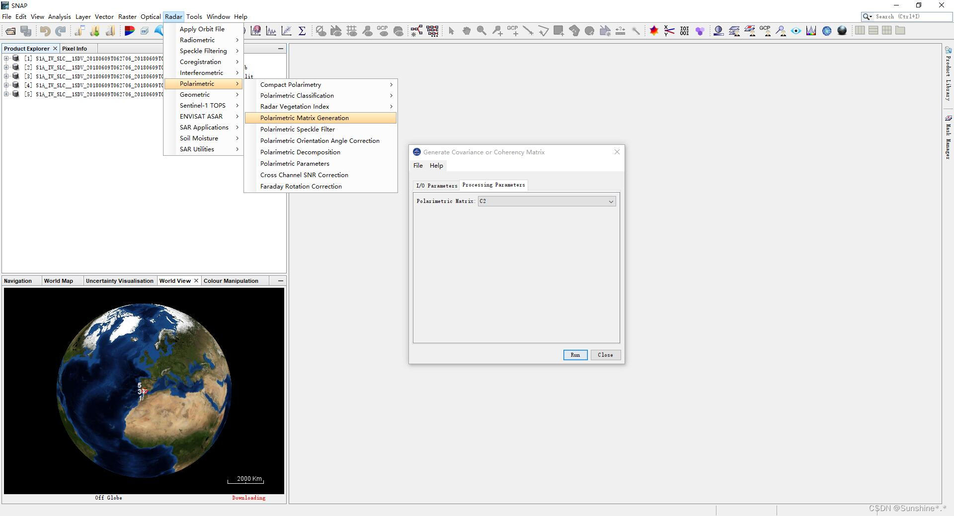 SNAP 处理Sentinel-1A数据（极化预处理，生成C2矩阵）_sentinel-1 处理-CSDN博客