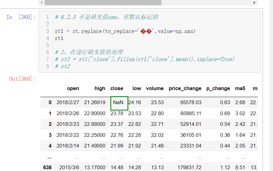 python使用pandas时替换列数据报错TypeError: unsupported operand type(s) for ...