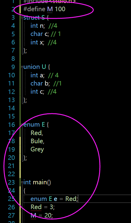 浅谈~（承上）数据类型（struct\union\enum\数组\void\指针)及其存储_c语言中void * 和 enum的大小分别是什么-CSDN博客