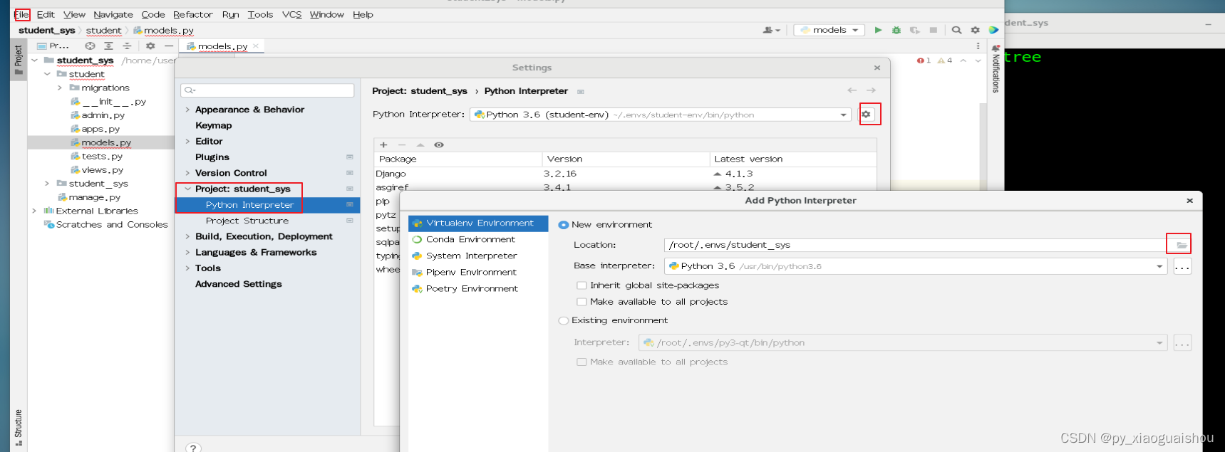 pycharm打开虚拟环境下的项目_pycharm怎么打开虚拟环境中的项目-CSDN博客