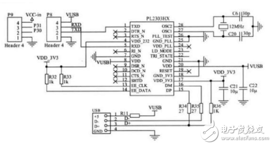 PL2303HXD电路图(USB转UART)_pl2303原理图-CSDN博客
