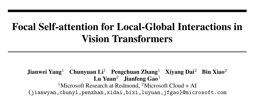 【FOCAL TRANSFORMER】focal transformer和FOCAL SELF ATTENTION代码复现-CSDN博客