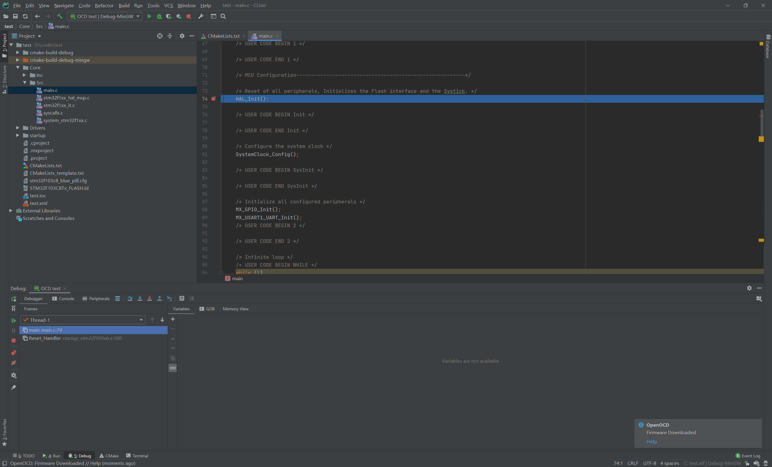 clion openocd+stlink或者jlink踩坑笔记_licensed under gnu gpl v2 libusb1 09e75e98b4d9ea79-CSDN博客