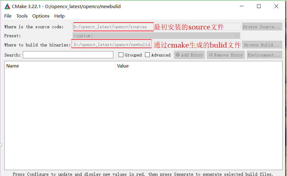 VS2019通过cmake-gui配置opencv_contrib4.5.4(成功总结)_如何正确配置opencv 库来支持 gui 功能-CSDN博客