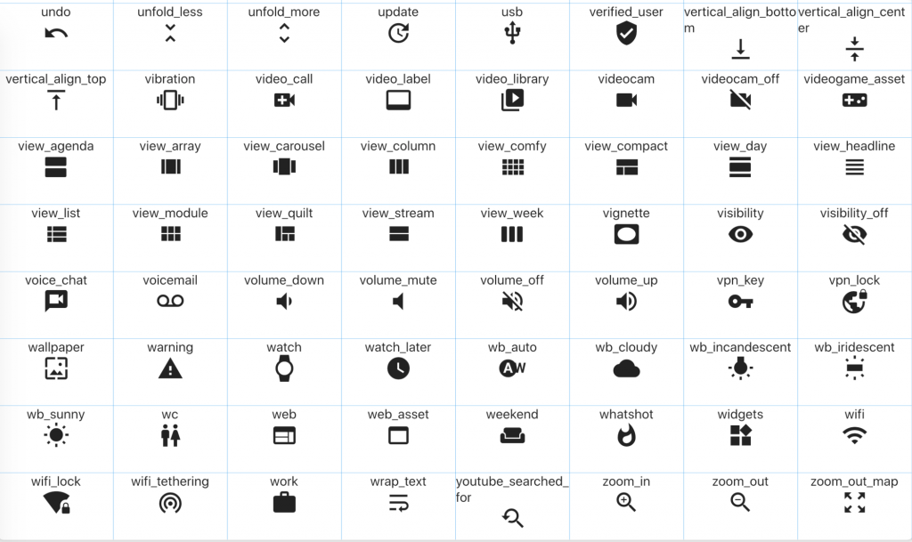 Flutter Icons 内置图标库，全套Material图标_flutter icons图标有哪些-CSDN博客